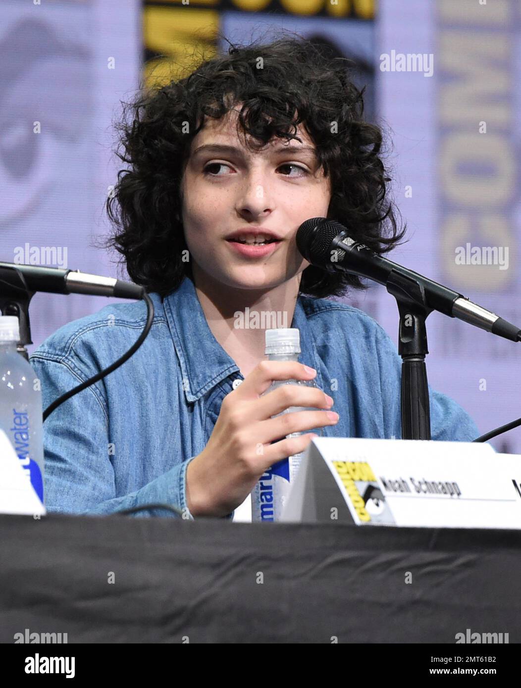 Finn Wolfhard speaks at the "Stranger Things" panel on day three of ...