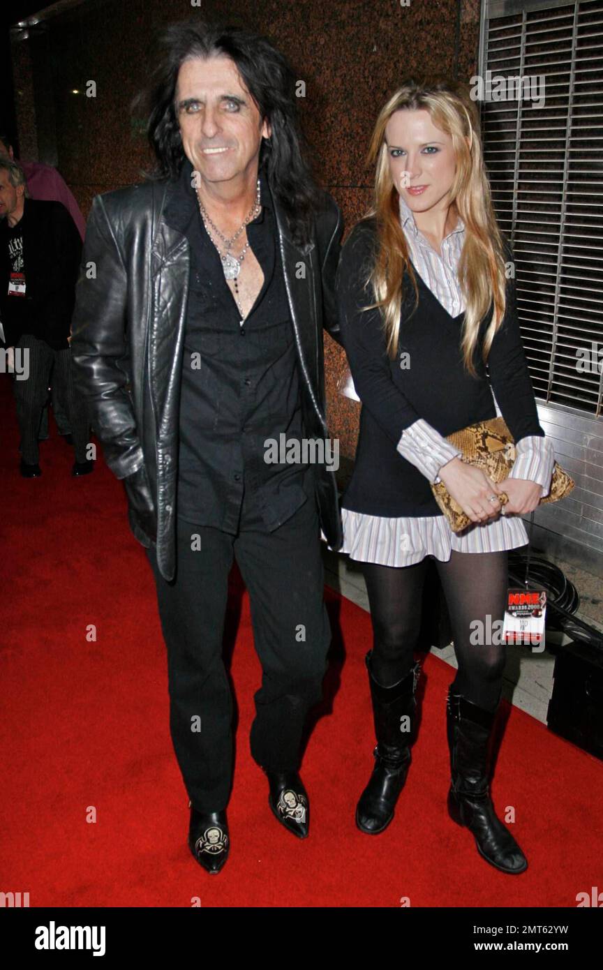 Alice Cooper and his daughter arrive at NME Awards at the El Rey ...