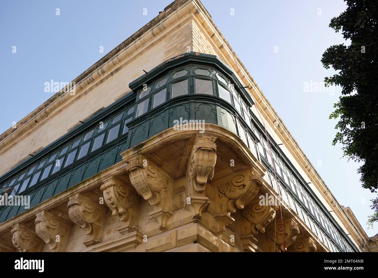 Traditional balconies wooden in a Valletta street - luxury mansions ...