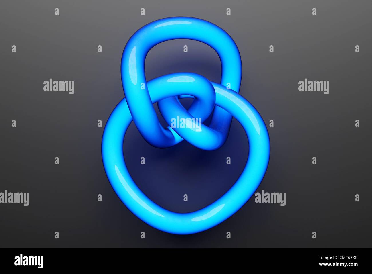 3D illustration, neon illusion isometric abstract shapes colorful ...