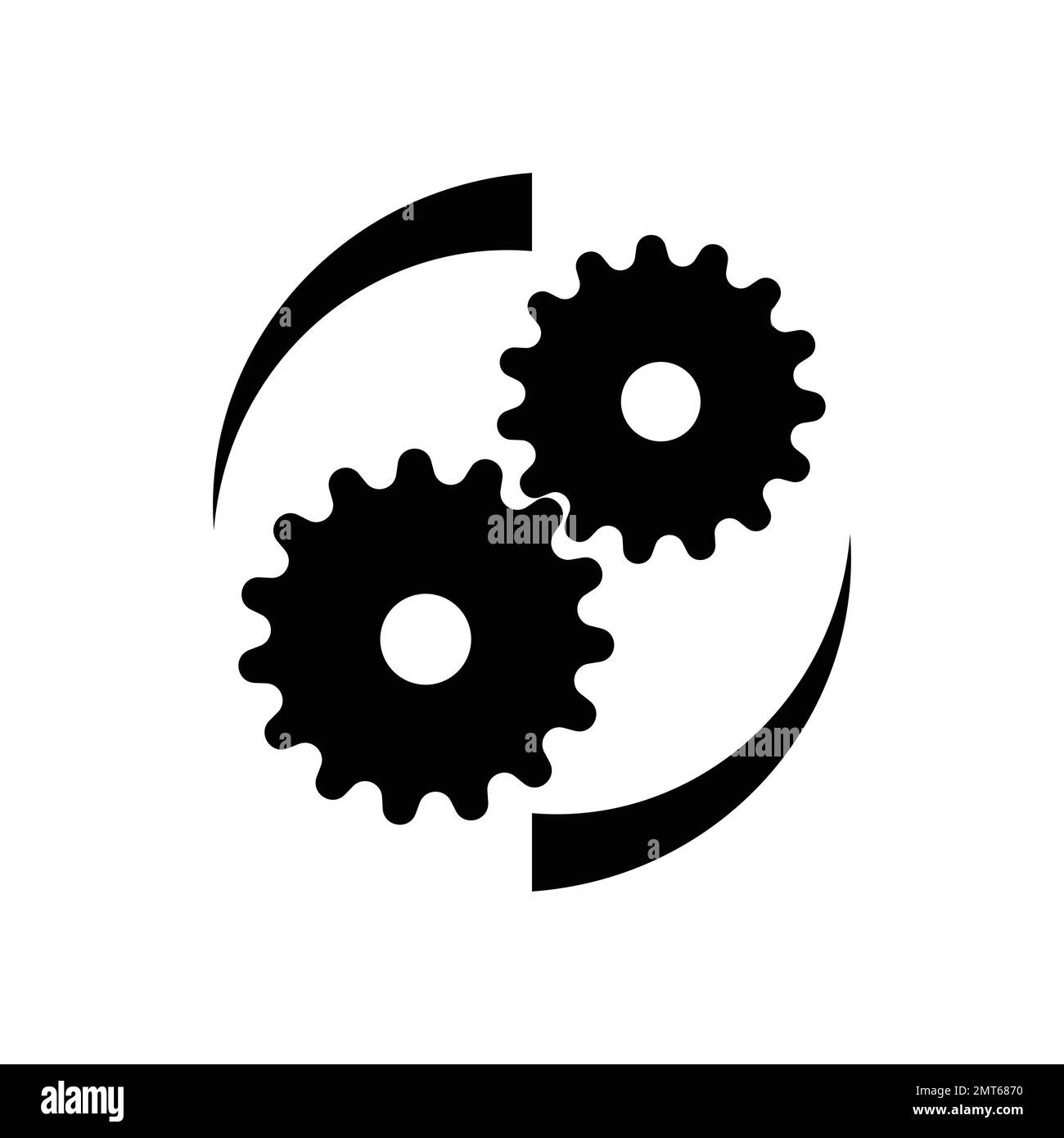 Settings icon with additional gears icon, vector illustration Stock ...