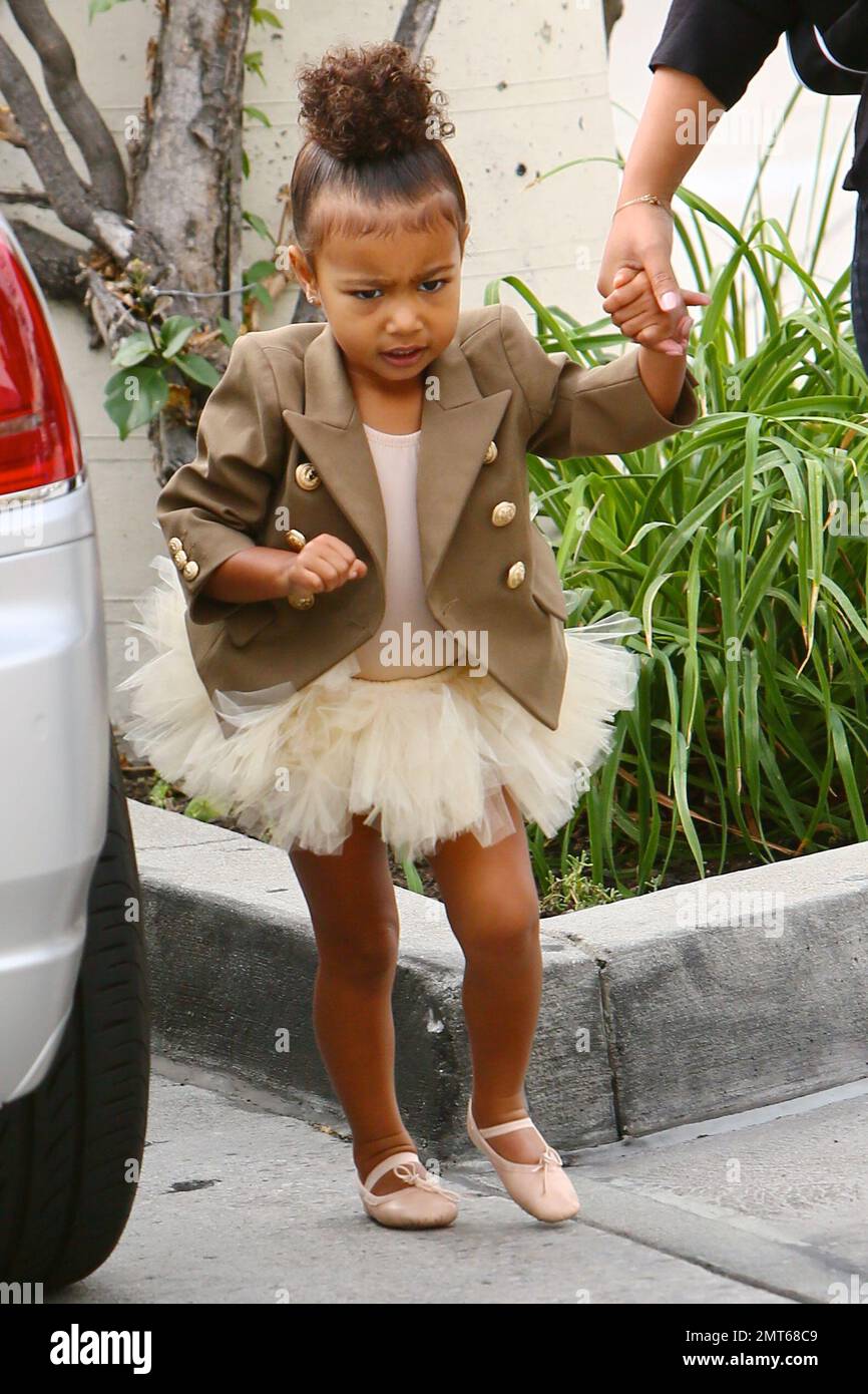 North West arrives at ballet class. Los Angeles, CA. 28th October 2015 ...