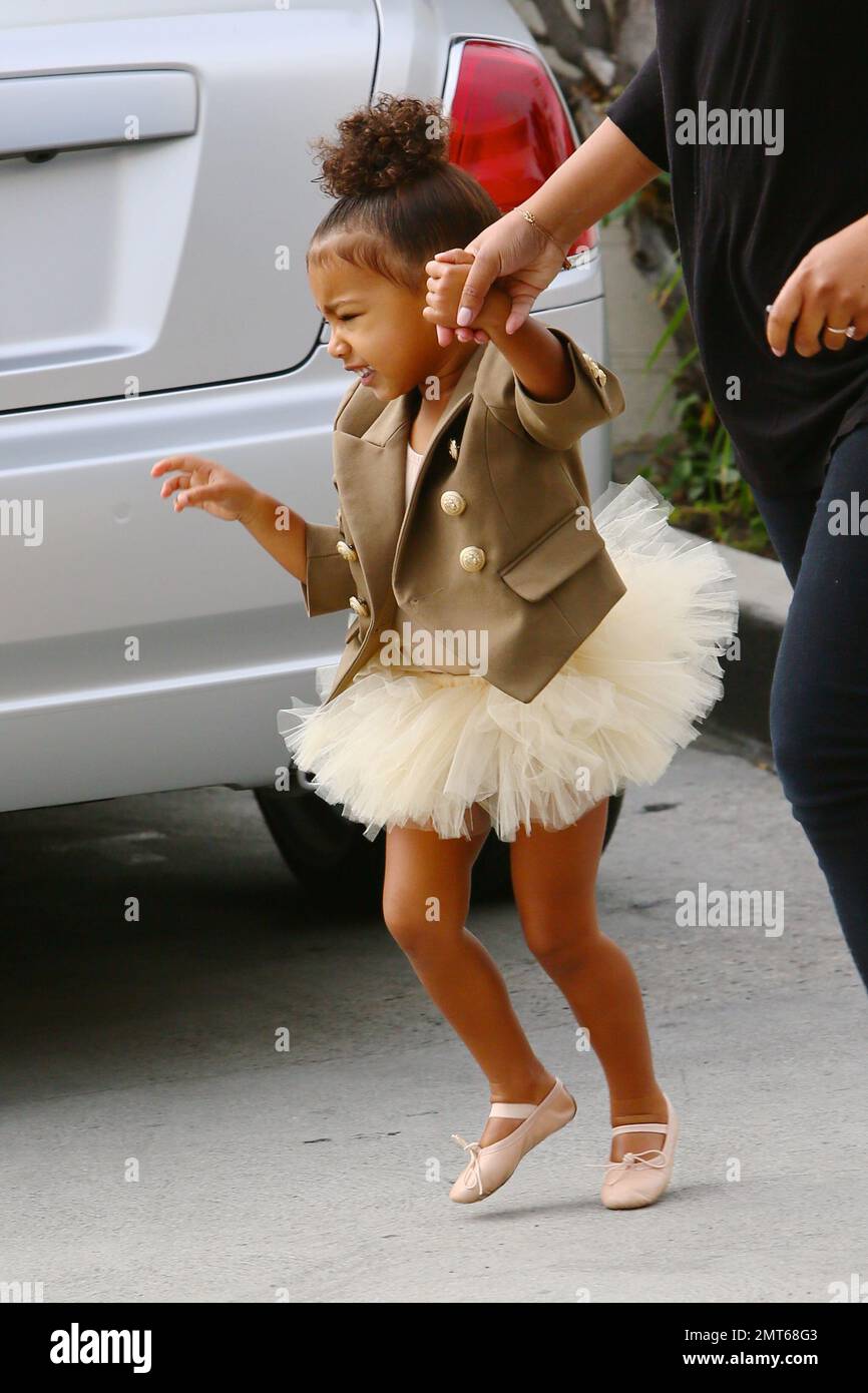 North West arrives at ballet class. Los Angeles, CA. 28th October 2015 ...
