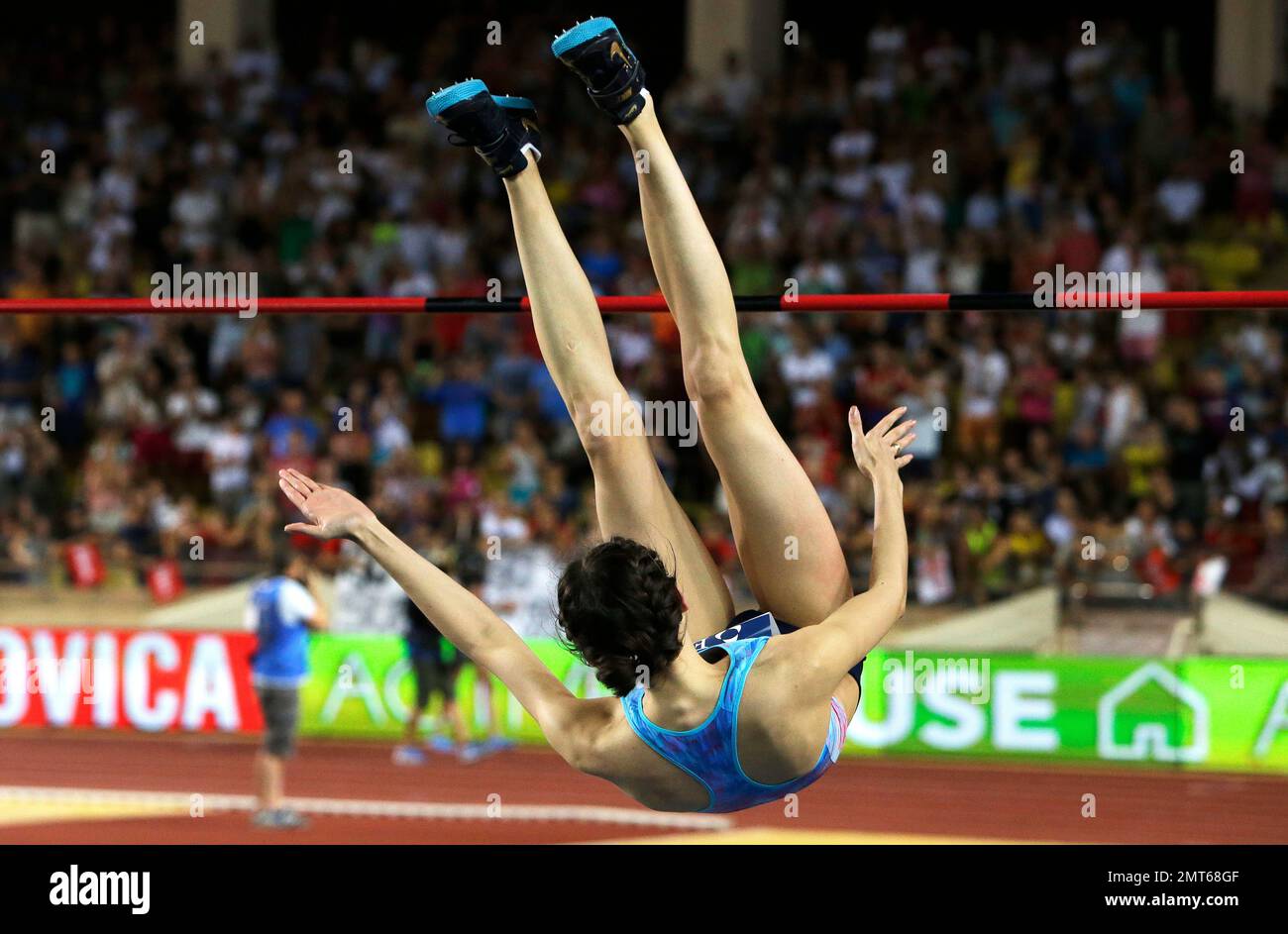 Mariya Lasitskene from Russia in action to win the women's high jump in ...