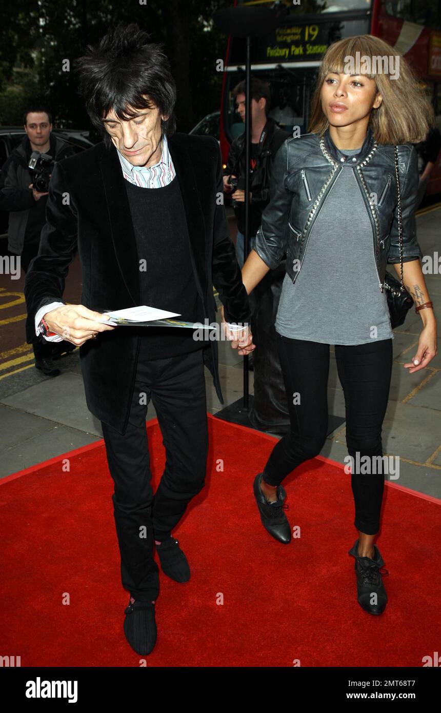 Ronnie Wood and Ana Araujo at the Northern Ballet's press night ...