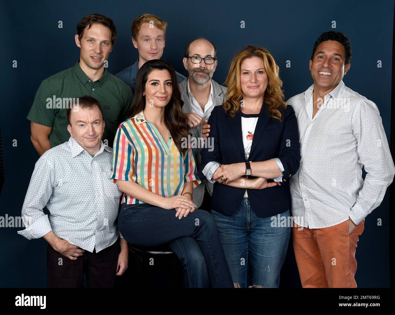 The cast of the television series "People of Earth" pose for a portrait ...