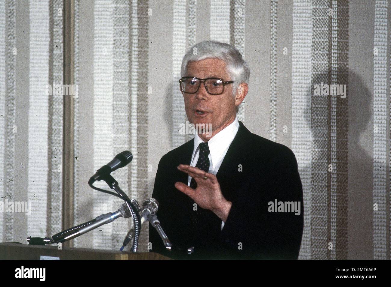 Rep. John B. Anderson (R-Ill.) is pictured making a campaign speech in ...