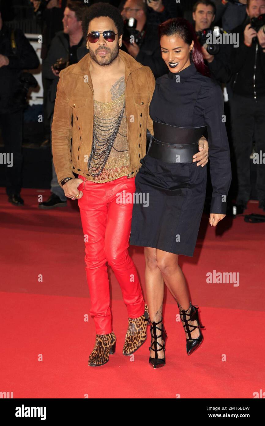 Lenny Kravitz and singer Shy'm at the Cannes NRJ Music Awards, Cannes ...