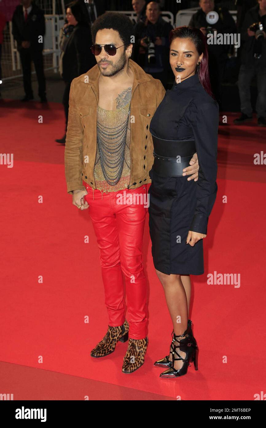 Lenny Kravitz and singer Shy'm at the Cannes NRJ Music Awards, Cannes ...