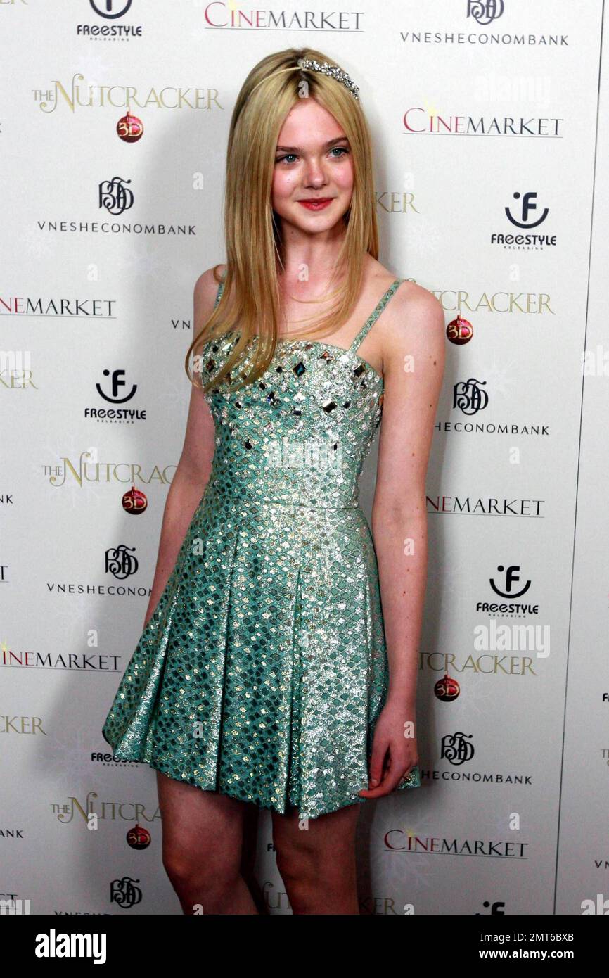 Elle Fanning poses for photographers at the premiere of "The Nutcracker ...