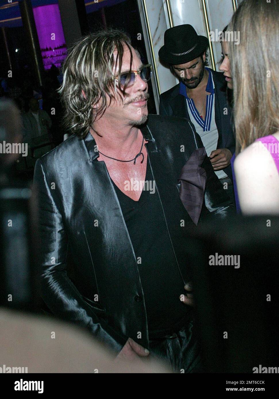 Mickey Rourke attends the New Years Eve celebration at LIV Nightclub in ...