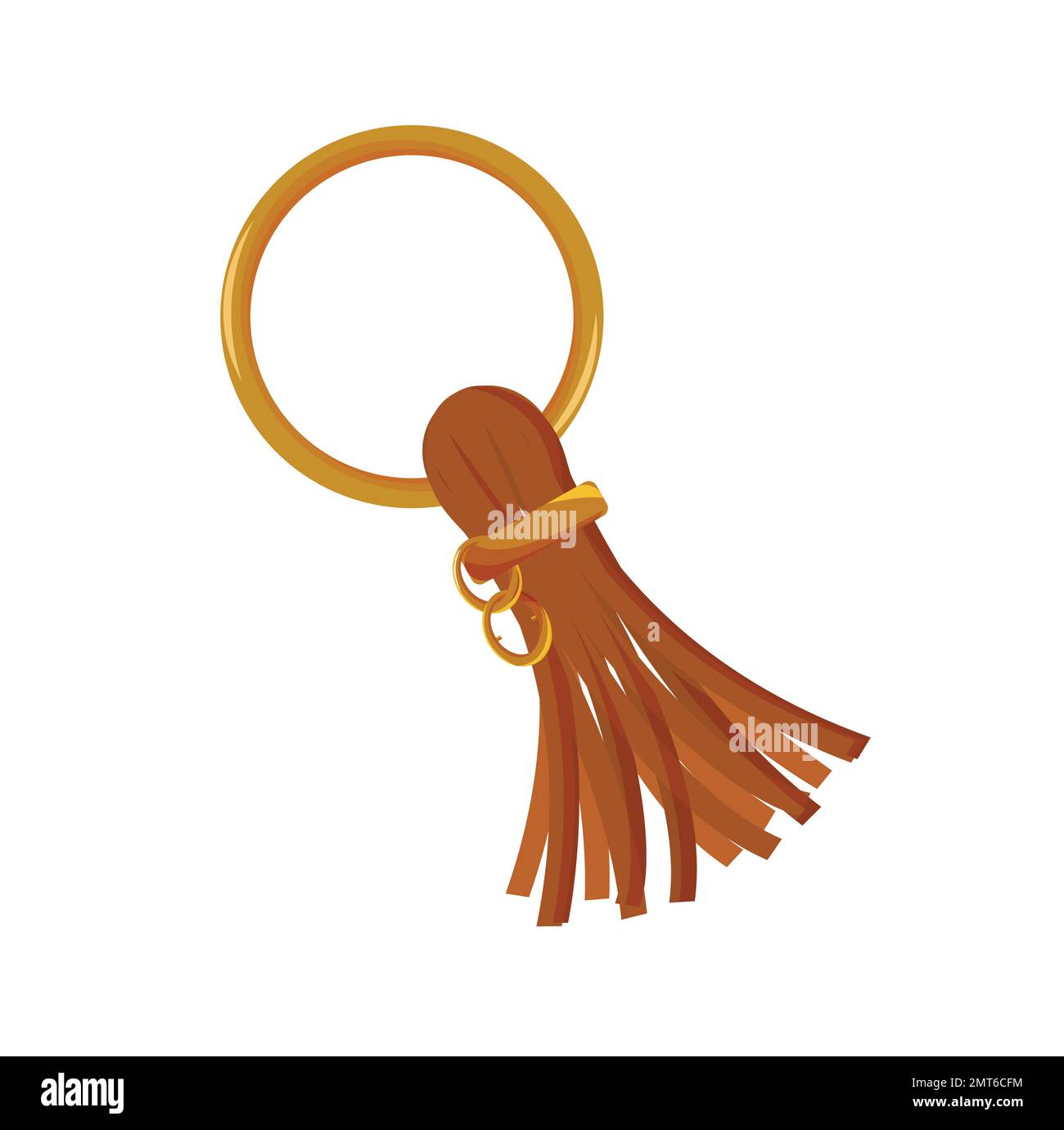 Realistic leather strap with golden metal elements vector illustration Stock Vector Image & Art ...