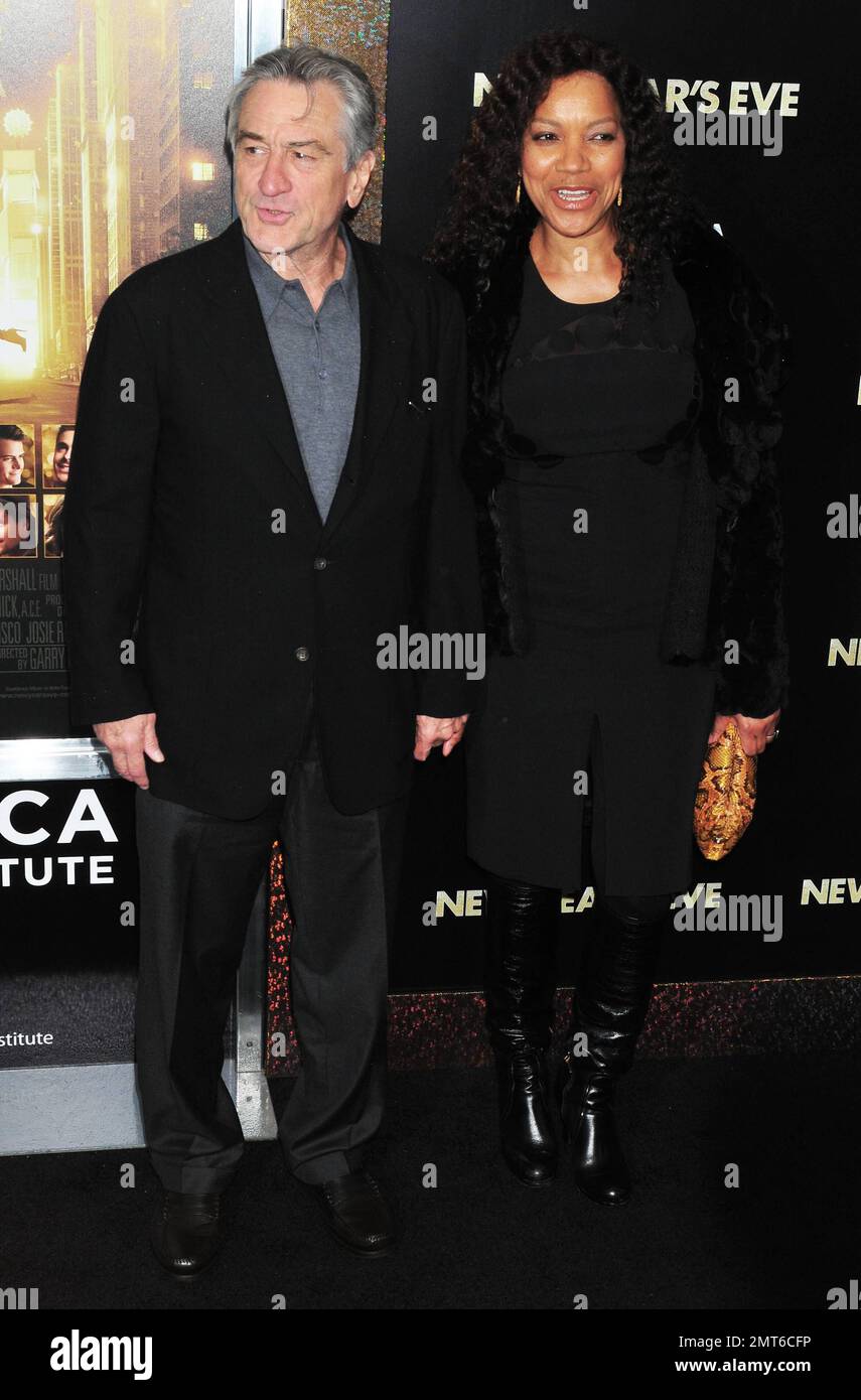 Robert De Niro and Grace Hightower at the premiere of "New Year's Eve ...