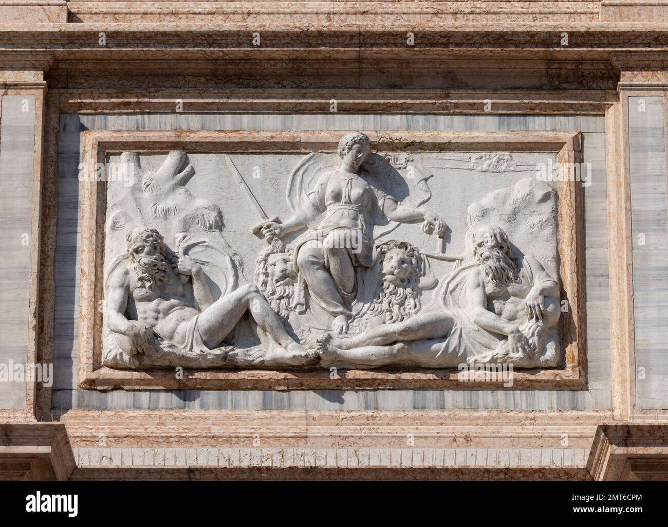 The bas-relief from The Loggetta by Jacopo Sansovino, under the ...