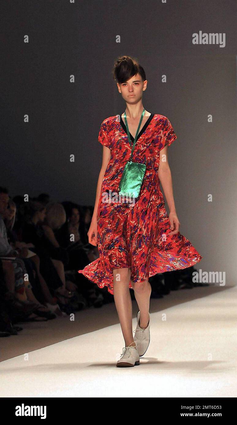 Models walk the runway during the Nicholas K fashion show on day one of ...