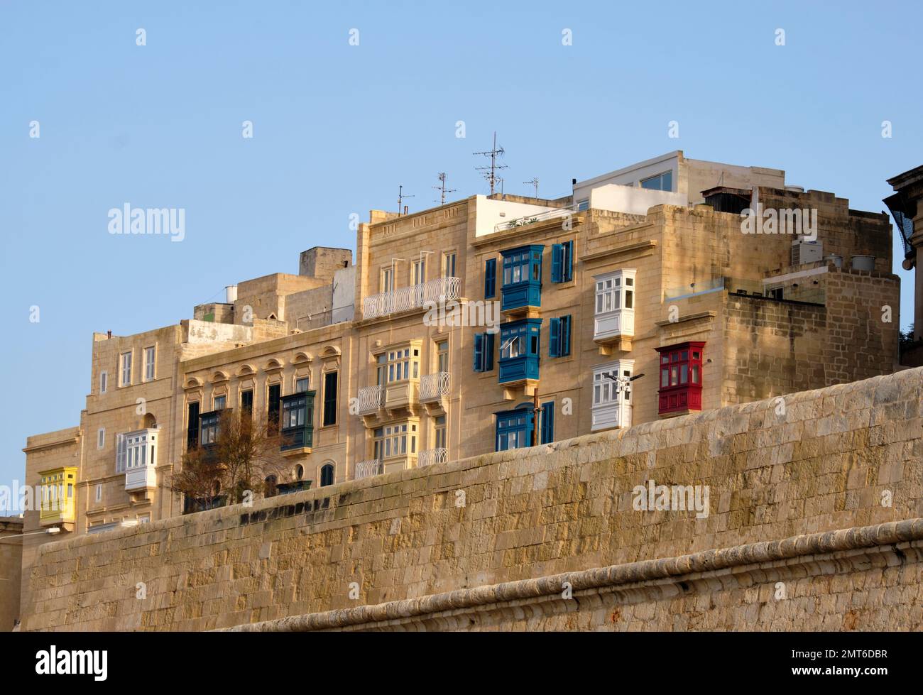 Traditional balconies wooden in a Valletta street - luxury mansions ...