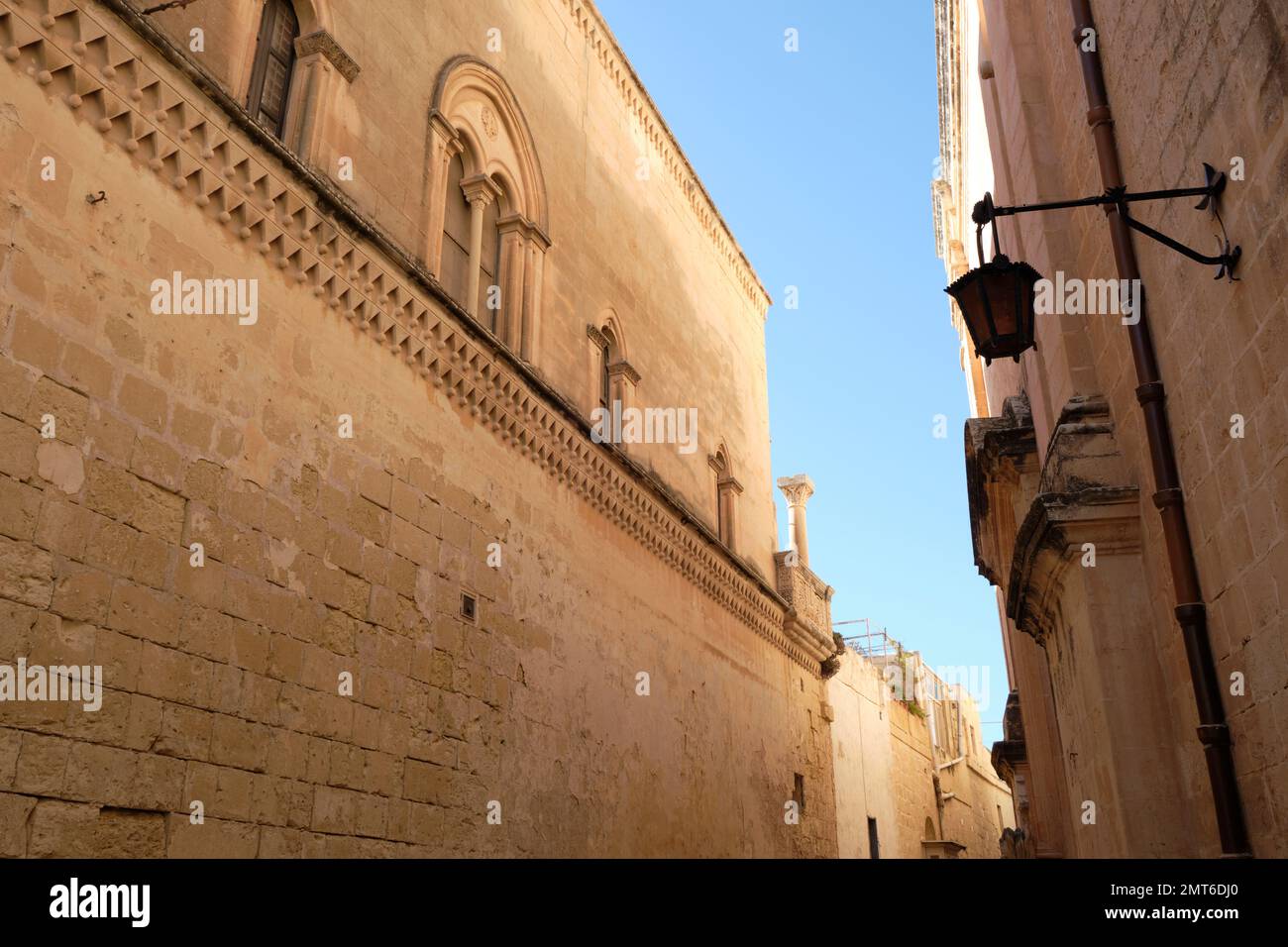 ways, streets and facades of the old stone town of Rabat now a small ...