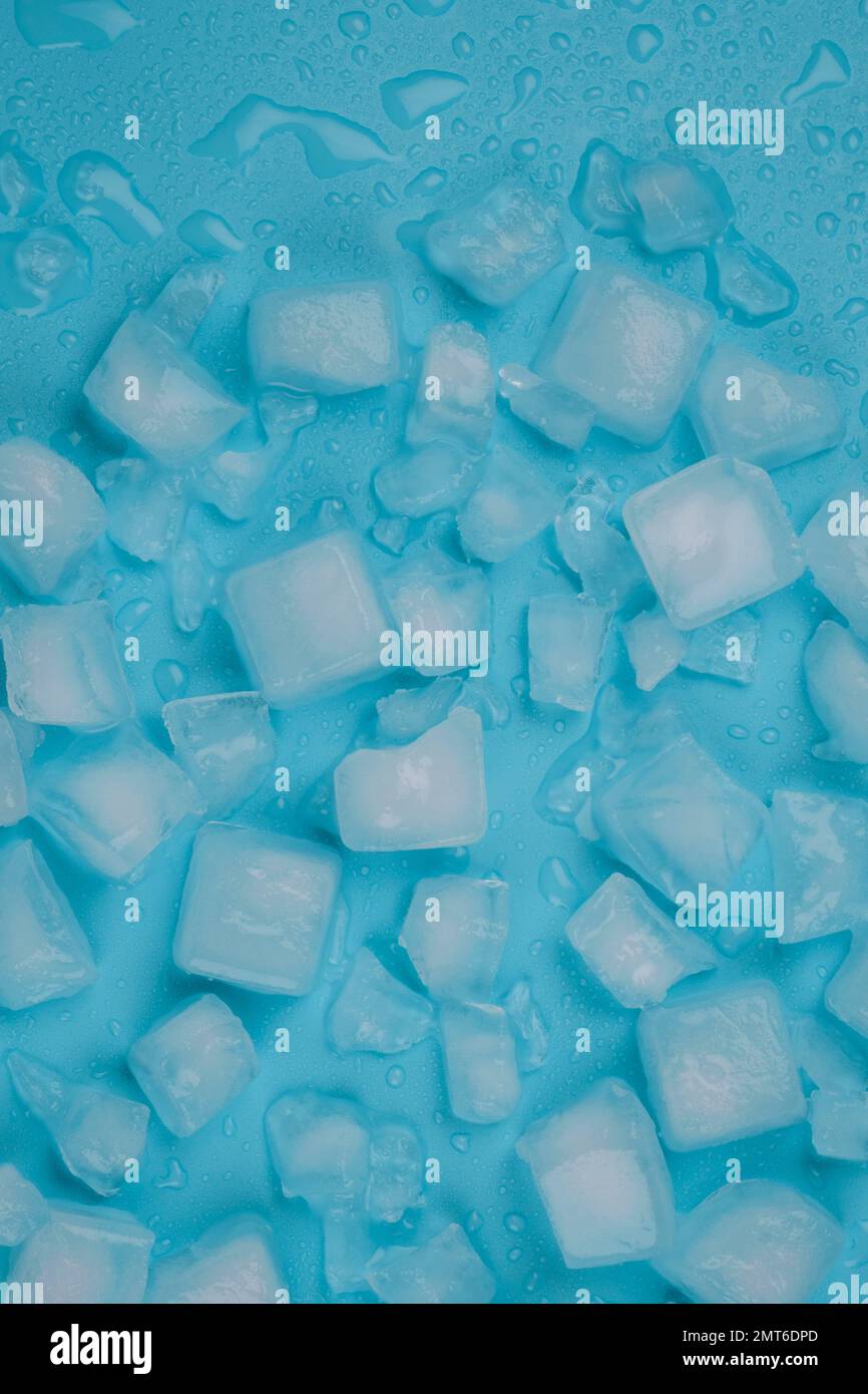 Blue Ice Cubes 4k Super Slow Motion Shot Of Freezing Ice Cubes