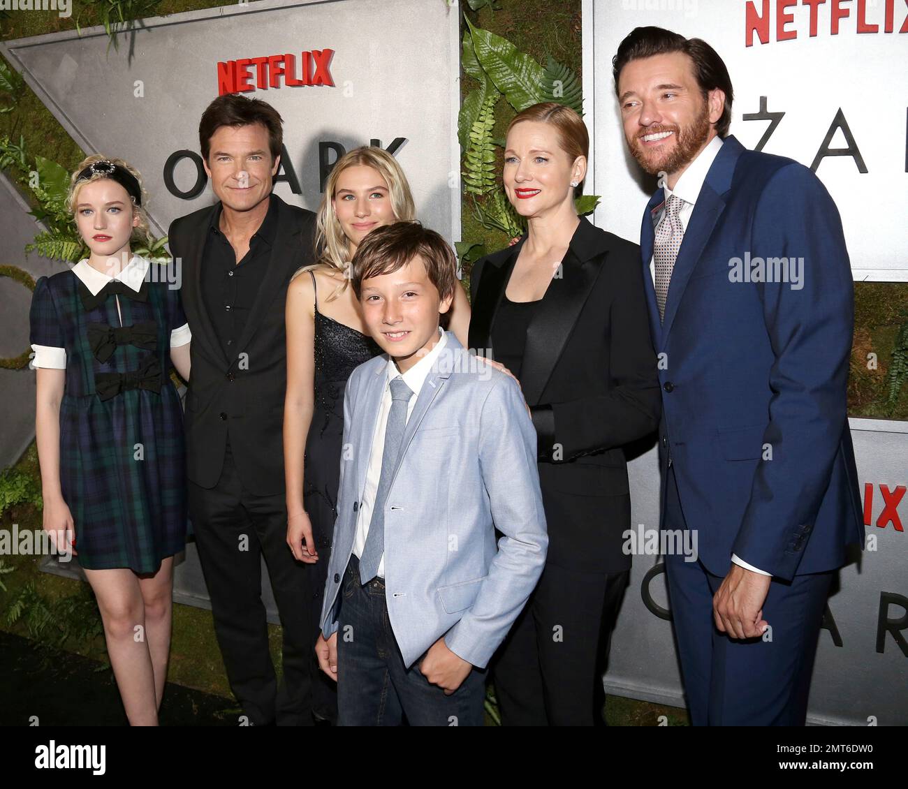 Julia Garner, from left, Jason Bateman, Sofia Hublitz, Skylar Gaertner ...