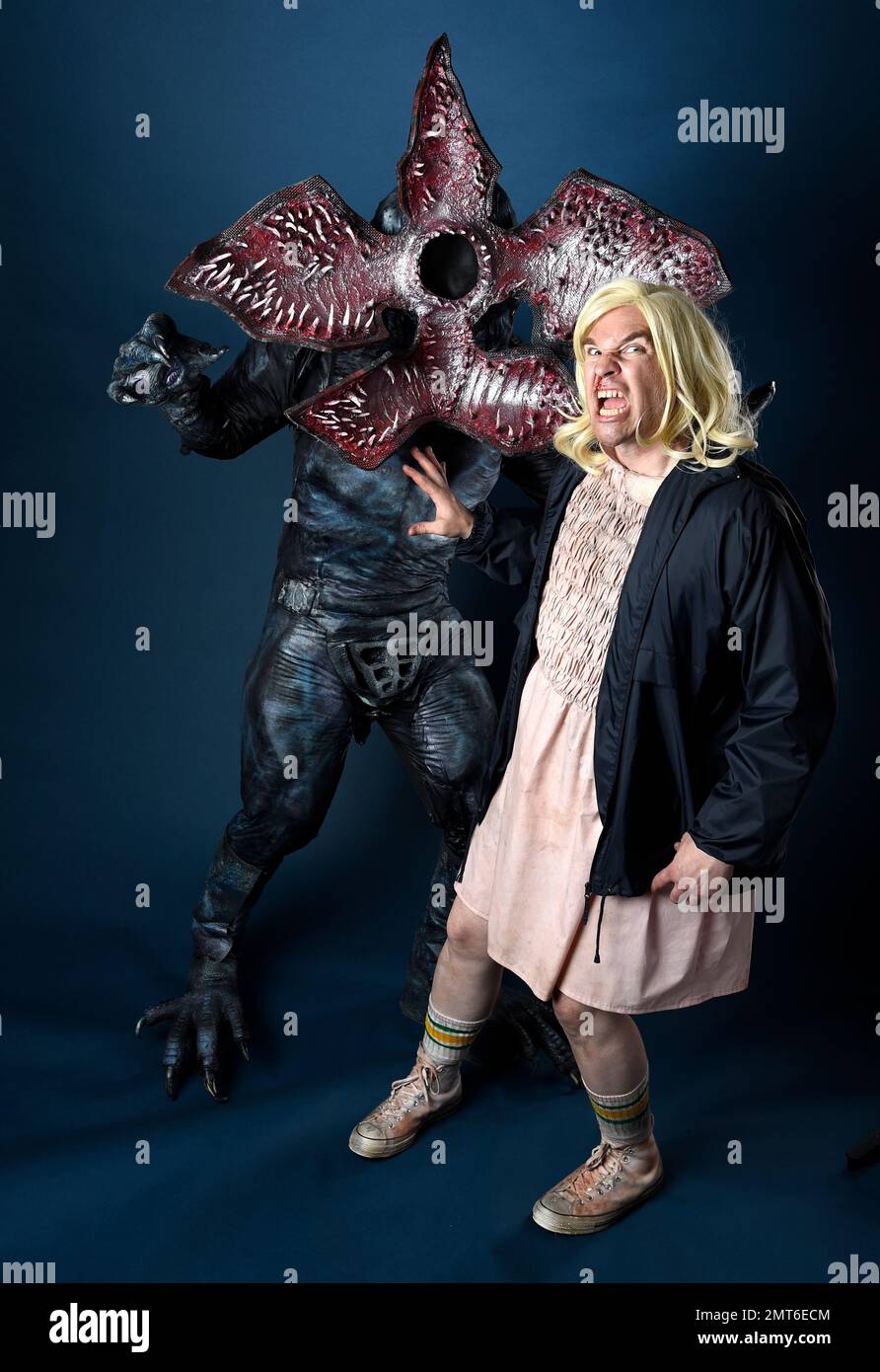 David Schoelen, left, and Paul Baum, of Riverside Calif., dressed as ...