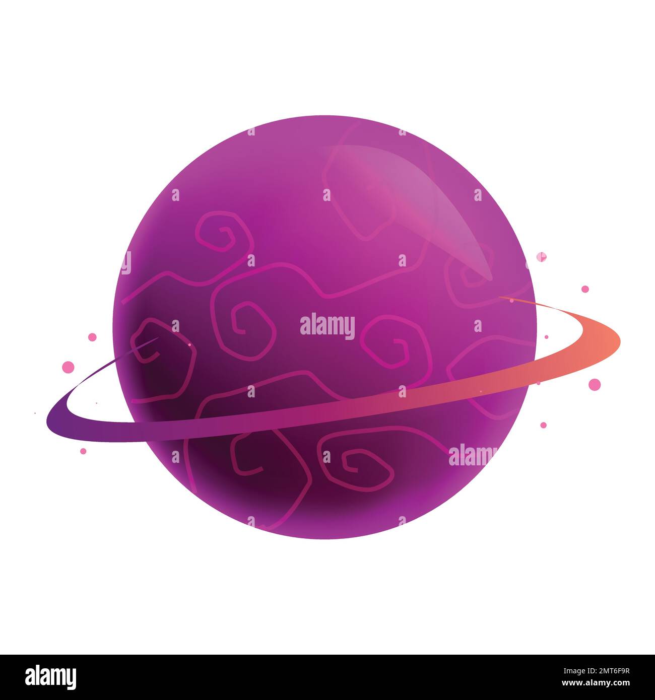 Vector cartoon planet. Colorful set of isolated objects. Space ...