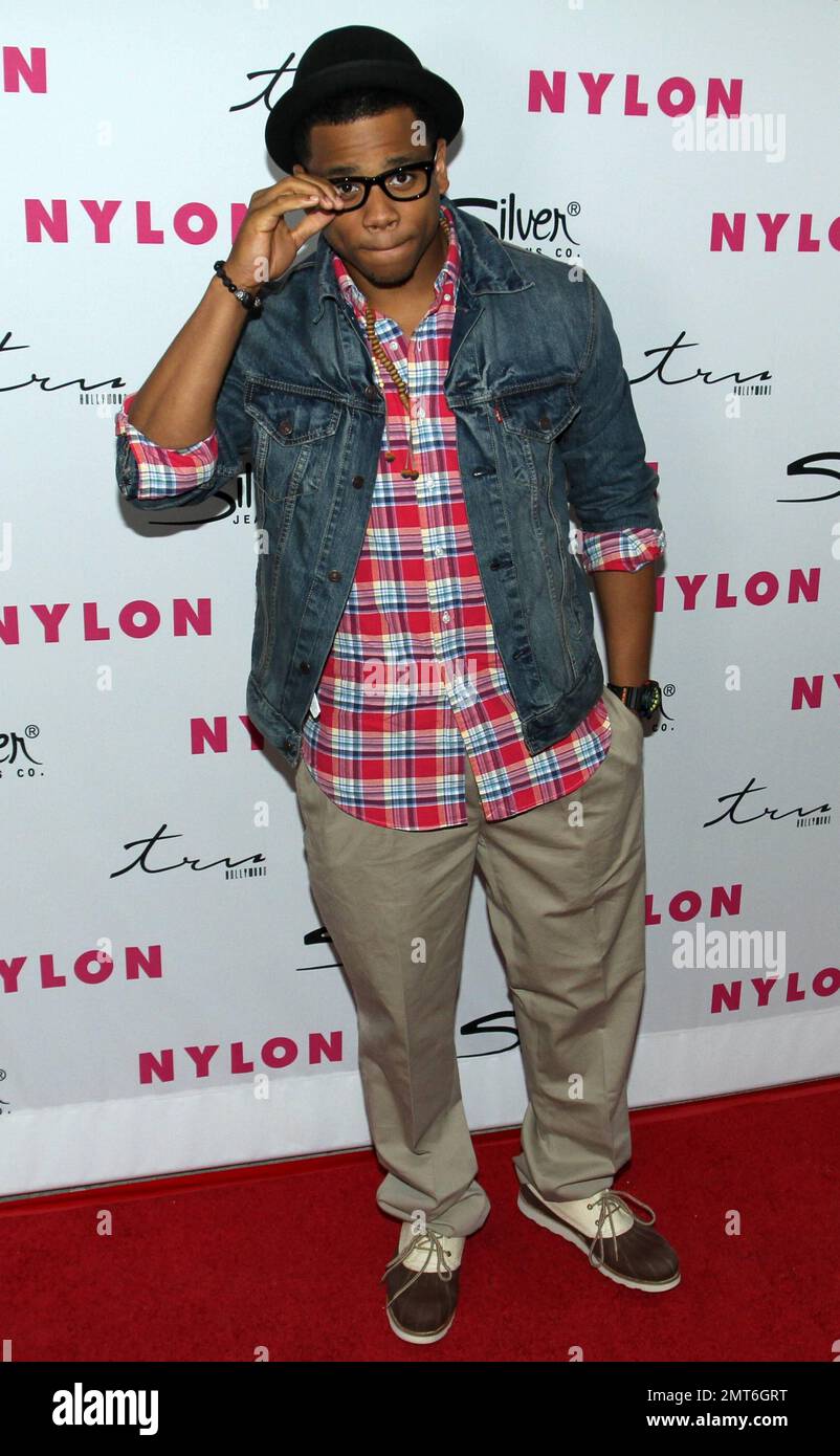 Actor Tristan Wilds poses for photographers on the red carpet at NYLON ...