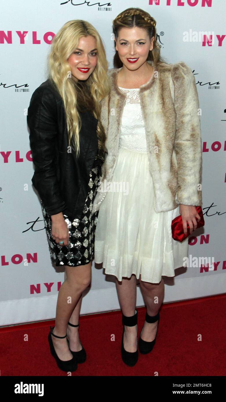 Singers Ruby and Summer of Ruby Summer pose for photographers on the ...