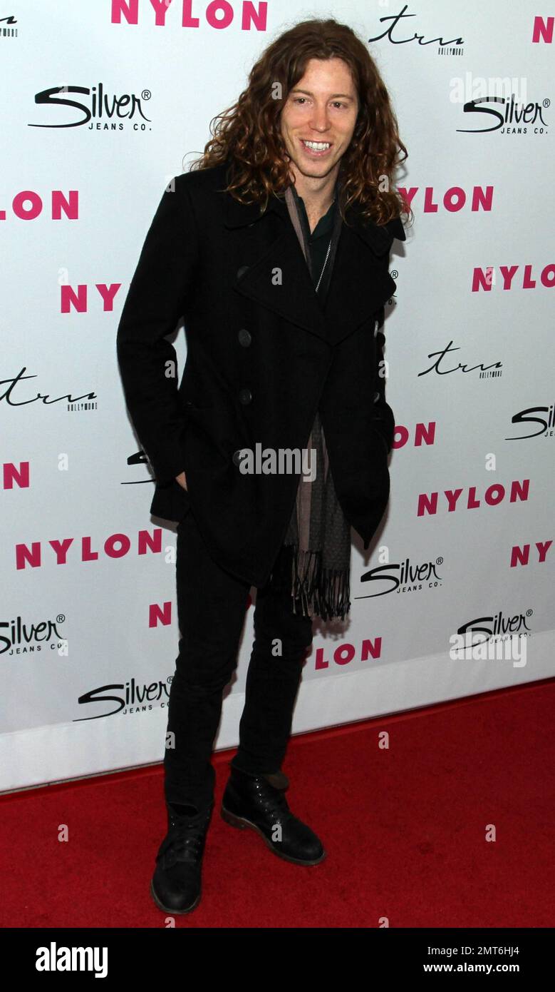 Olympic gold medalist Shaun White poses for photographers on the red ...