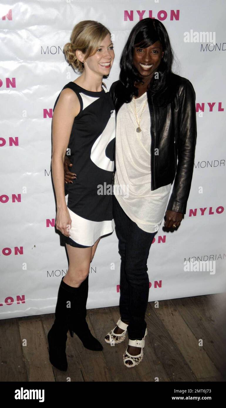 Carrie Preston and Rutina Wesley attends the NYLON Magazine celebration ...