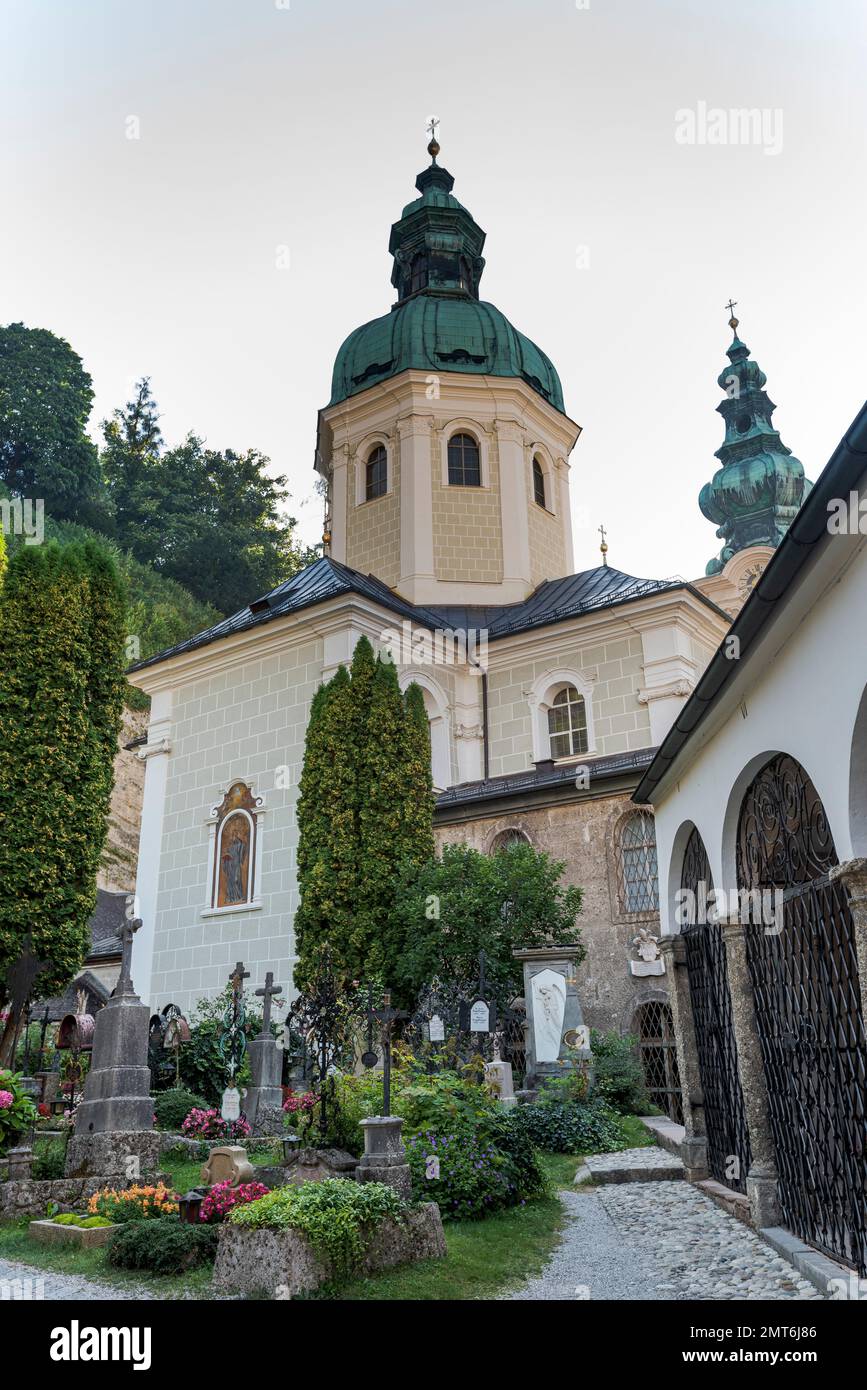 SALZBURG, AUSTRIA – JULY 28, 2022: Cemetery of the St. Peter Abbey, one ...