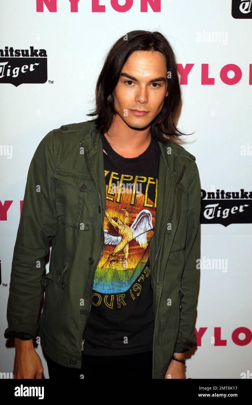 Actor Tyler Blackburn arrives at NYLON Magazine's party celebrating ...