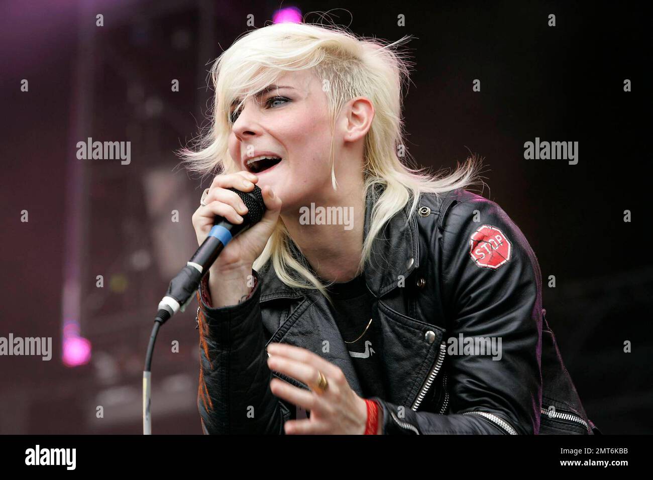 New wave band "The Sounds" play at the o2 Wireless Festival Hyde Park ...