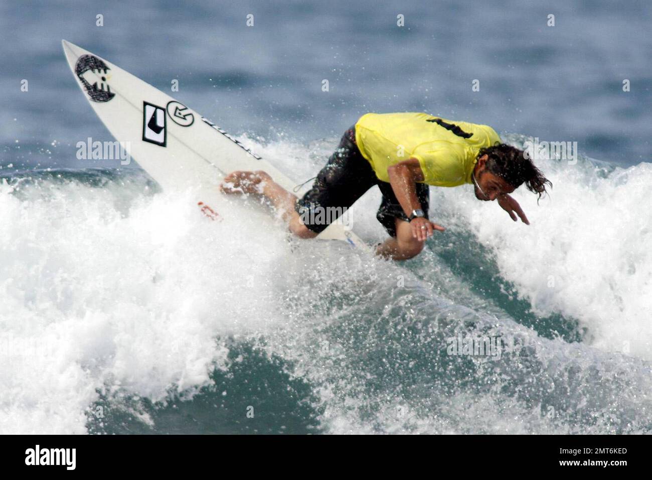 Surfers take part in the Oakley Gang Challenge surf contest at Santa ...