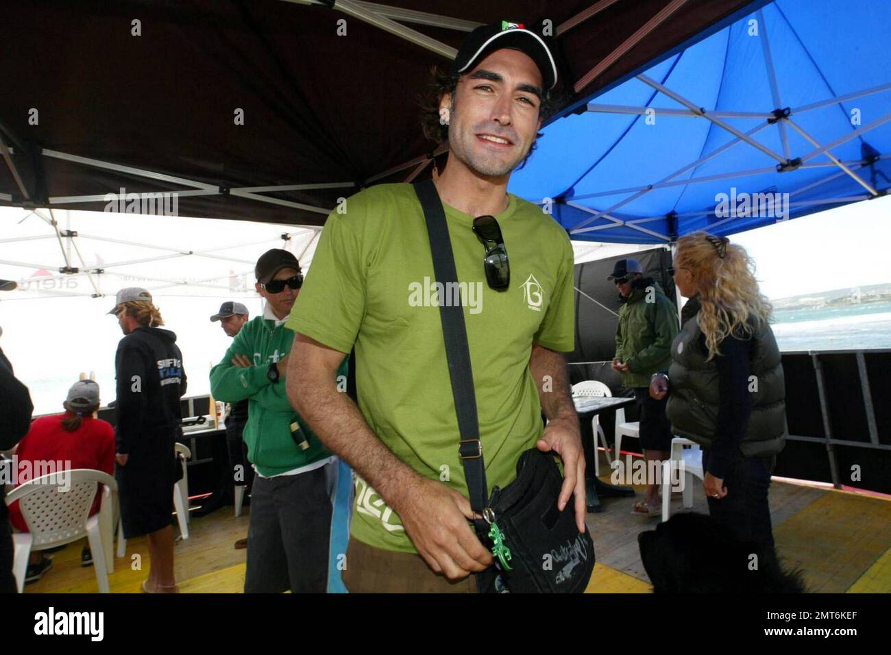 Spanish actor Sergio Muniz attends the Oakley Gang Challenge surf ...