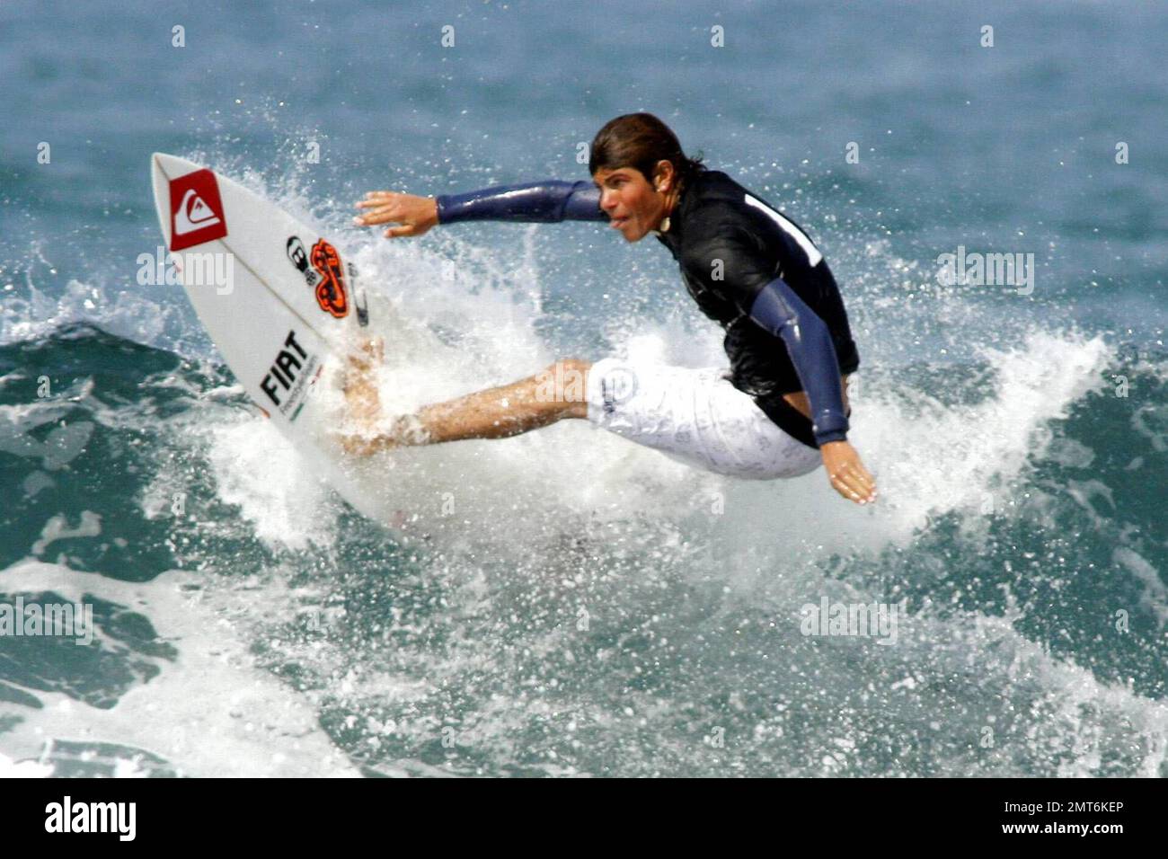 Surfers take part in the Oakley Gang Challenge surf contest at Santa ...