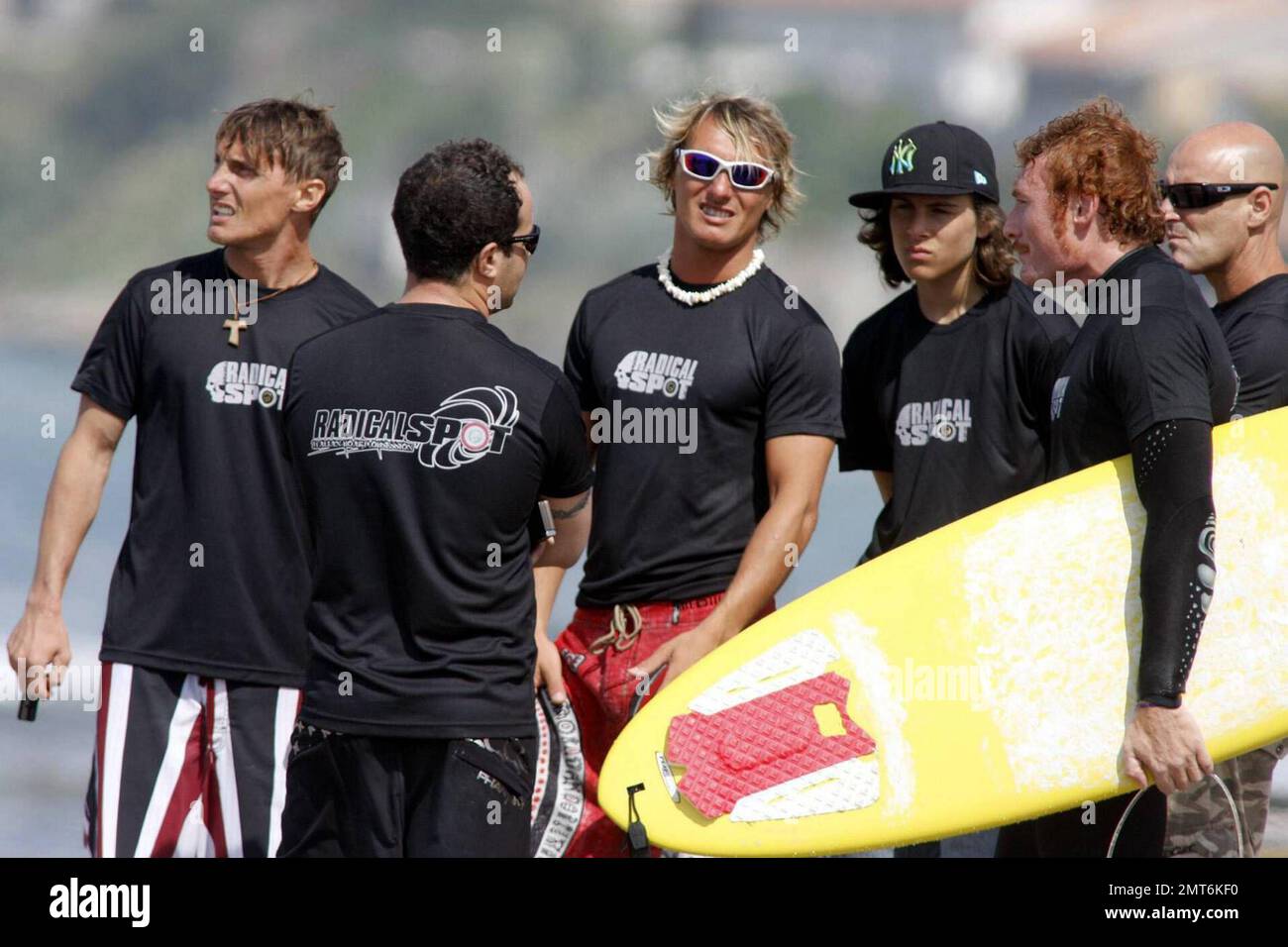 Surfers take part in the Oakley Gang Challenge surf contest at Santa ...