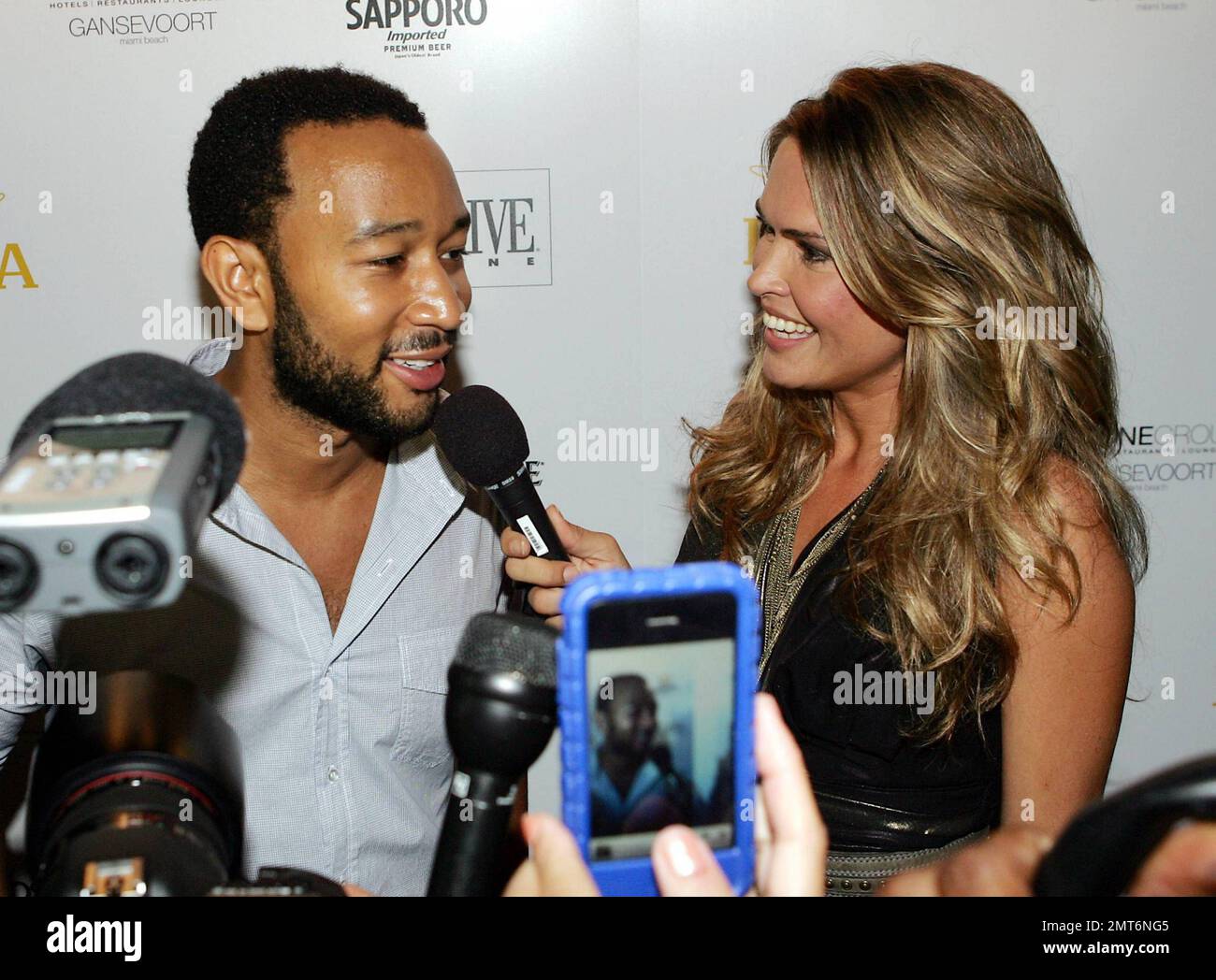 Singer John Legend arrives for the "Ocean Drive" Magazine July/August ...
