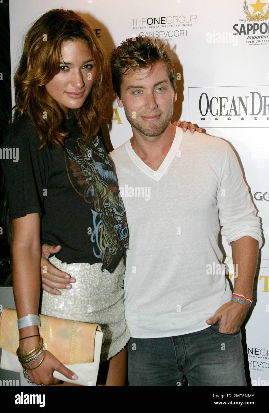 Lance Bass and guest arrive for the "Ocean Drive" Magazine July/August ...