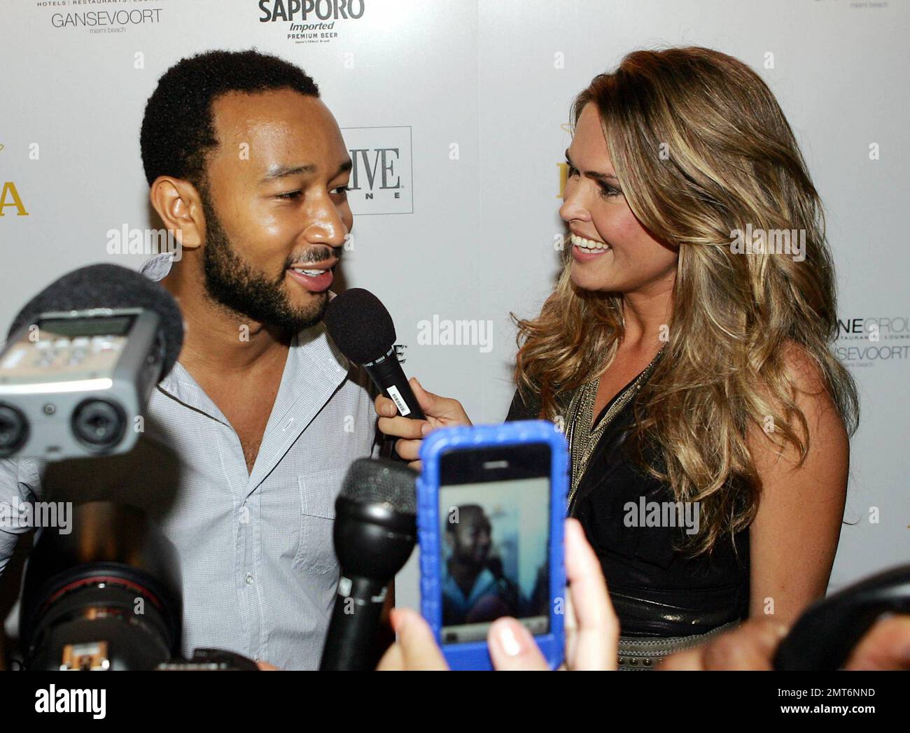 Singer John Legend arrives for the "Ocean Drive" Magazine July/August ...
