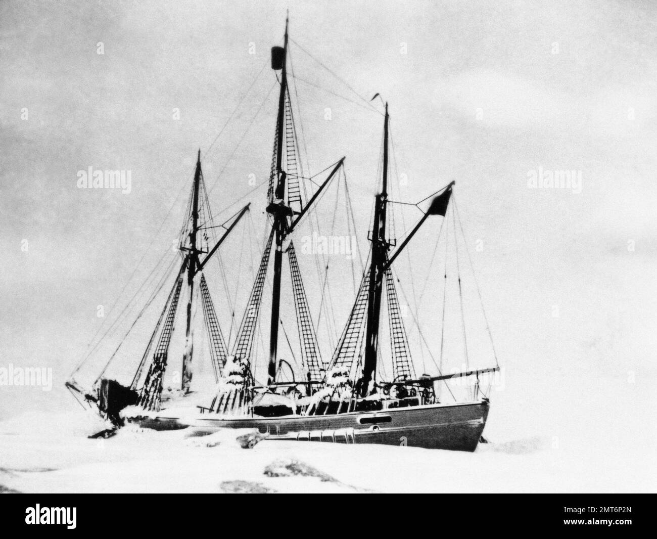 FILE - This 1923 file photo shows the schooner Maud, frozen during ...