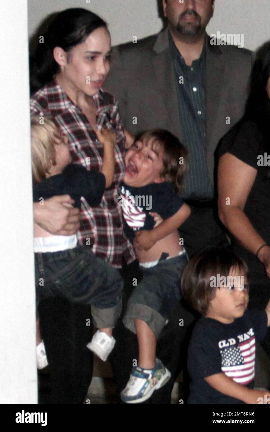 EXCLUSIVE!! Nadya Suleman (aka Octomom) arrives at LAX with her large ...