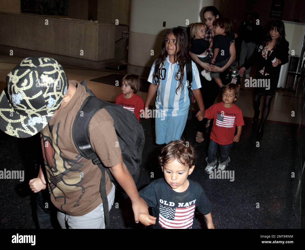 EXCLUSIVE!! Nadya Suleman (aka Octomom) arrives at LAX with her large ...