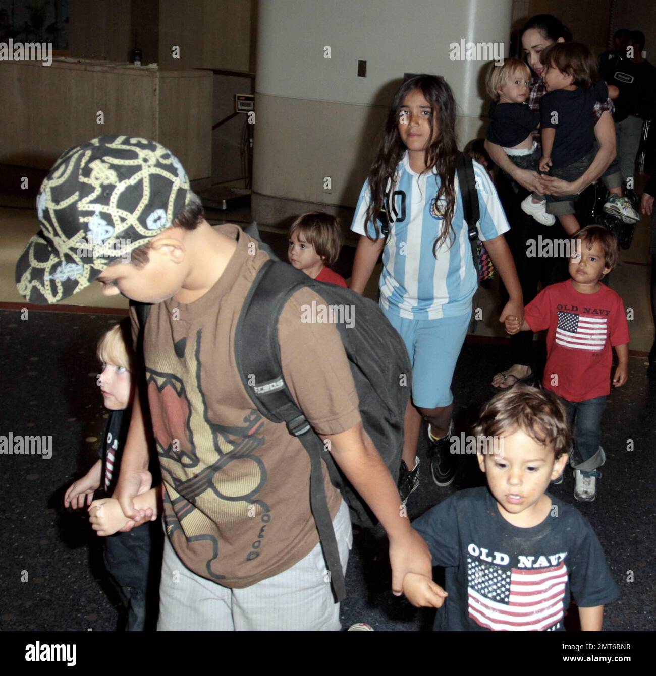 EXCLUSIVE!! Nadya Suleman (aka Octomom) arrives at LAX with her large ...