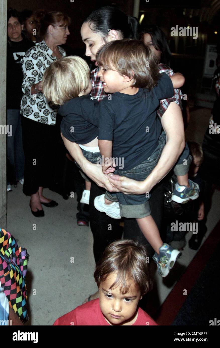 EXCLUSIVE!! Nadya Suleman (aka Octomom) arrives at LAX with her large ...