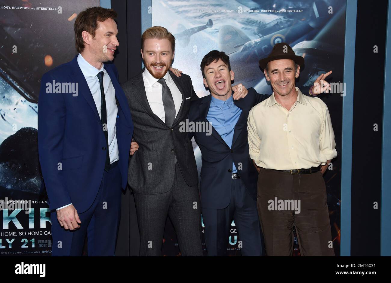 James D'Arcy, from left, Jack Lowden, Barry Keoghan and Mark Rylance ...