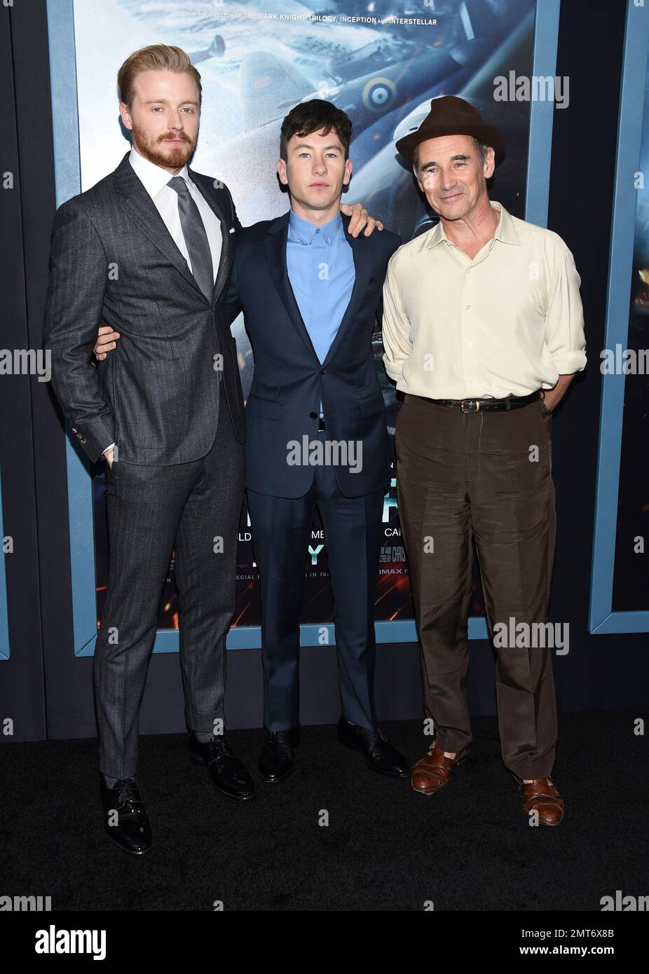 Jack Lowden, from left, Barry Keoghan and Mark Rylance attend the ...