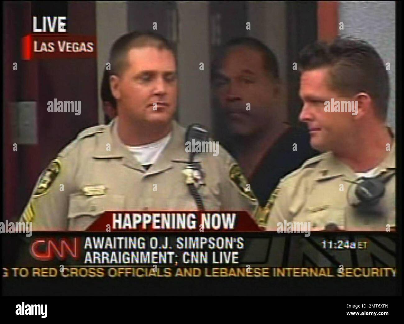 OJ Simpson appears in court in Las Vegas Nevada charged with armed ...
