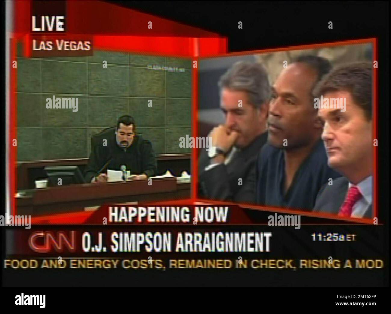 OJ Simpson appears in court in Las Vegas Nevada charged with armed ...
