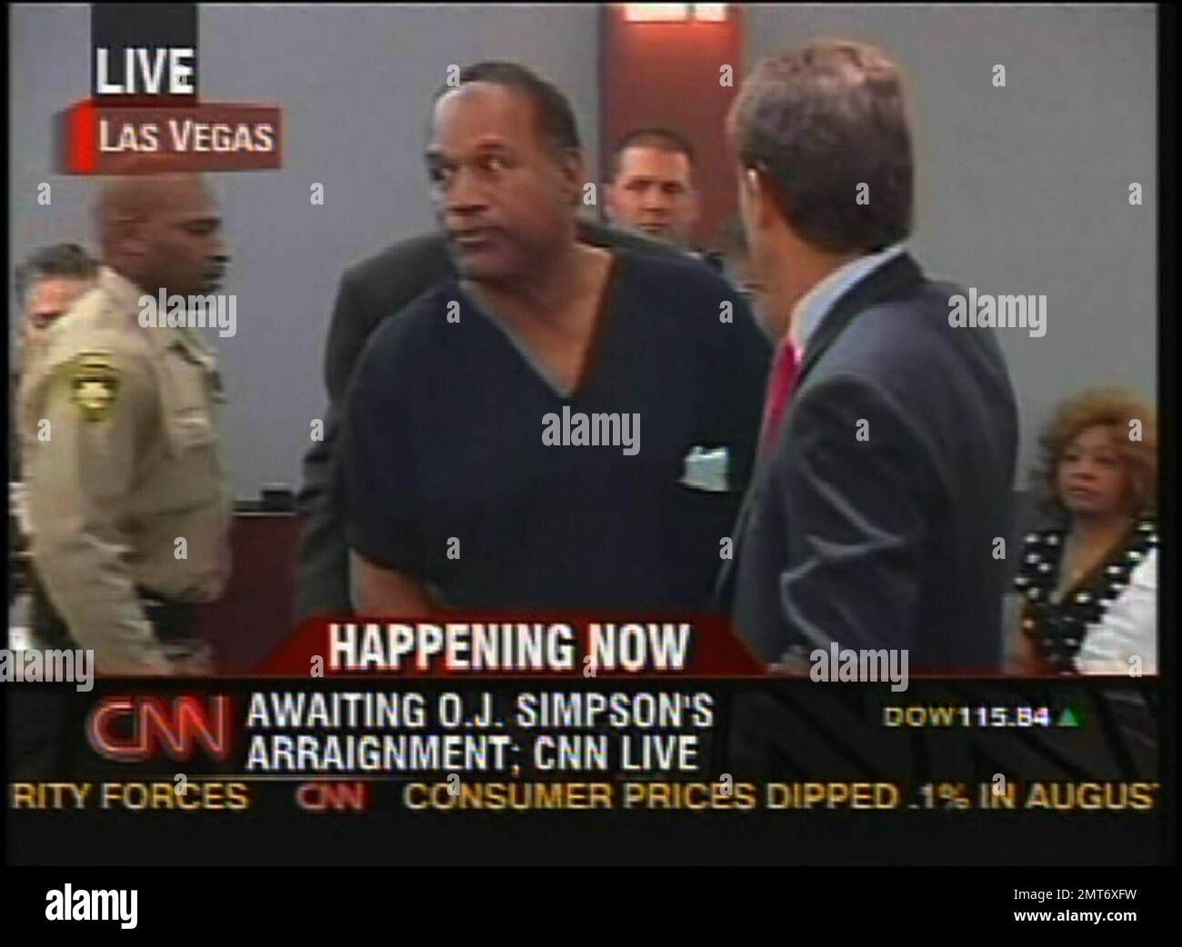 OJ Simpson appears in court in Las Vegas Nevada charged with armed ...