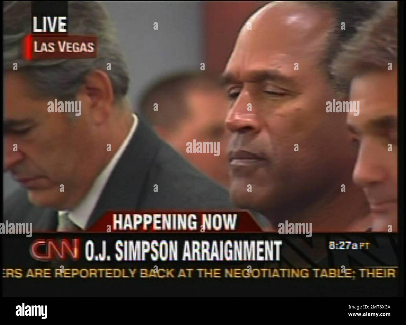 OJ Simpson appears in court in Las Vegas Nevada charged with armed ...